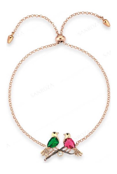 Sanroza Aşk Kumru Gümüş Bileklik