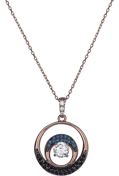 Sanroza E2705 Tek Taş Gümüş Kolye