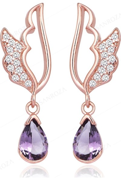 Sanroza E2911 Melek Kanadı Gümüş Küpe Sanroza E2911 Melek Kanadı Gümüş Küpe