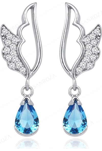 Sanroza E2921 Melek Kanadı Gümüş Küpe Sanroza E2921 Melek Kanadı Gümüş Küpe