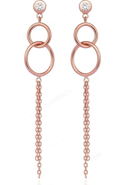 Sanroza E2965 Zirkon Taşlı Gümüş Küpe