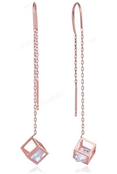 Sanroza E3004 Zirkon Taşlı Gümüş Küpe