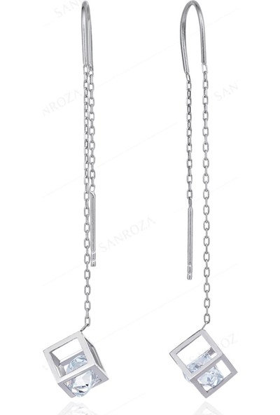 Sanroza E3006 Zirkon Taşlı Gümüş Küpe