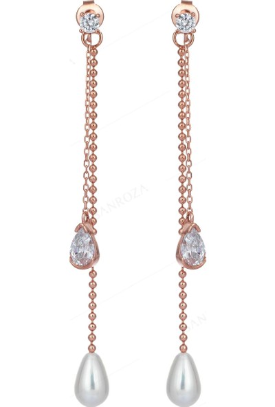 Sanroza E3582 İnci Gümüş Küpe