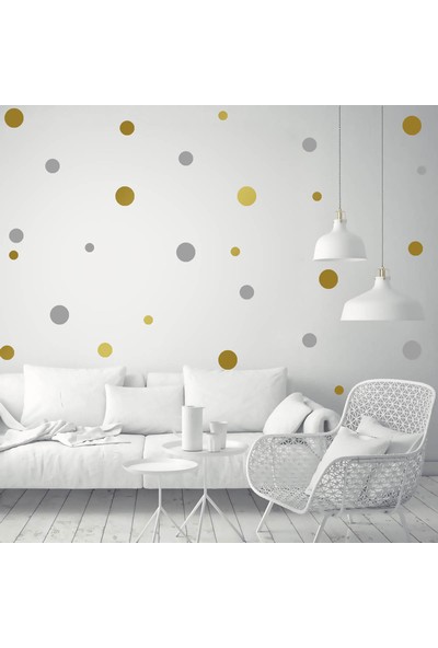 Tilki Dünyası 108 Adet Gümüş ve Altın Renk Puantiyeler Bebek ve Çocuk Odası Duvar Sticker Tilki Dünyası 108 Adet Gümüş ve Altın Renk Puantiyeler Bebek ve Çocuk Odası Duvar Sticker