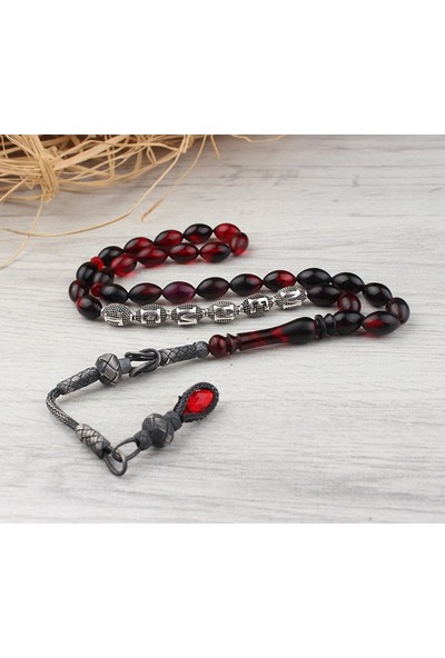 Tesbihevim Gümüş Kazaz Püsküllü İsim Yazılı Ateş Kehribar Tesbih Tesbihevim Gümüş Kazaz Püsküllü İsim Yazılı Ateş Kehribar Tesbih