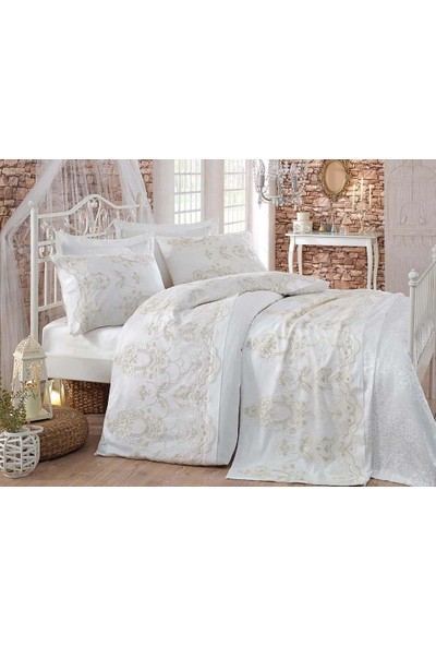 Dantela Monique Fransız Güpürlü Gelin Seti