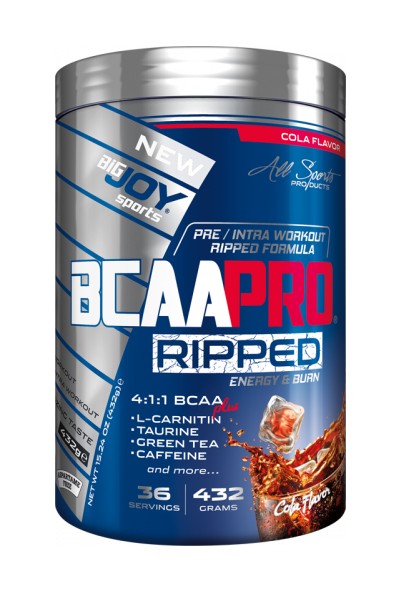 Bigjoy Sports Bcaapro Ripped Bcaa L-Carnitine Taurine Caffeine Cola Aroma 432g Bigjoy Sports Bcaapro Ripped Bcaa L-Carnitine Taurine Caffeine Cola Aroma 432g