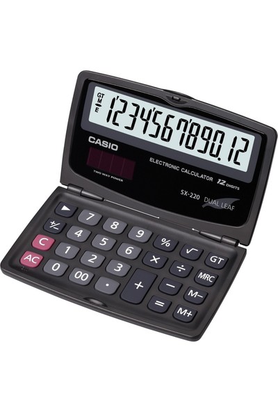 Casio SX-220 Cep Tipi 12 Hane Hesap Makinesi Casio SX-220 Cep Tipi 12 Hane Hesap Makinesi