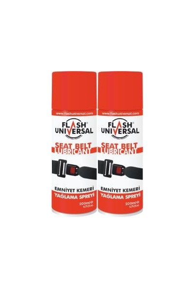 2Li Set Flash Universal Emniyet Kemeri Yağlama Spreyi 200 Ml 2Li Set Flash Universal Emniyet Kemeri Yağlama Spreyi 200 Ml