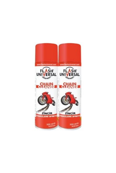 2Li Set Flash Universal Zincir Temizleme Spreyi 500Ml 2Li Set Flash Universal Zincir Temizleme Spreyi 500Ml