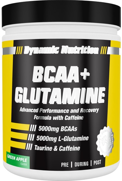 Dynamic Bcaa+ Glutamine 300 Gr (Yeşil Elma) Dynamic Bcaa+ Glutamine 300 Gr (Yeşil Elma)