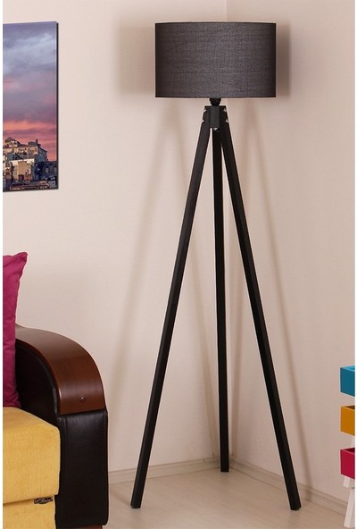Zeyrek 3 Ayaklı Tripod Lambader - Siyah / Siyah Zeyrek 3 Ayaklı Tripod Lambader - Siyah / Siyah