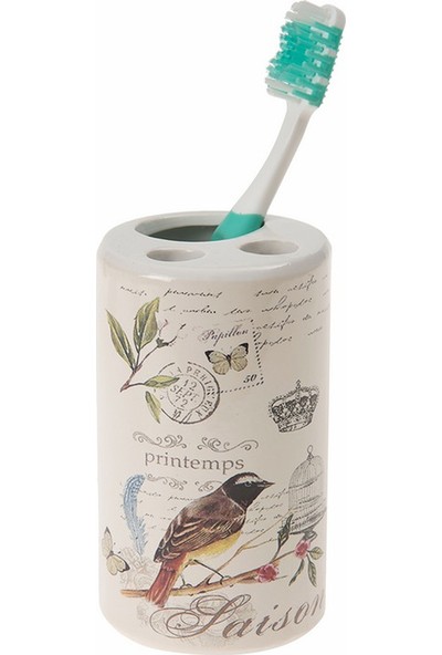 Bosphorus Diş Fırçalık Romantik Dalda Kuş Desenli Banyo Aksesuarı Bosphorus Diş Fırçalık Romantik Dalda Kuş Desenli Banyo Aksesuarı