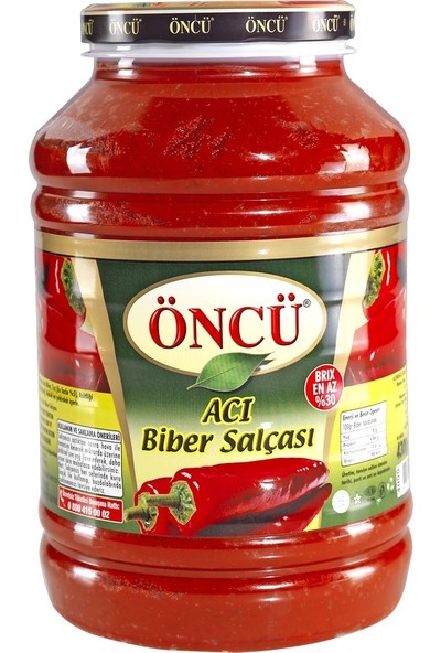 Öncü Acı Biber Salçası 4300 gr 4 Lü Öncü Acı Biber Salçası 4300 gr 4 Lü