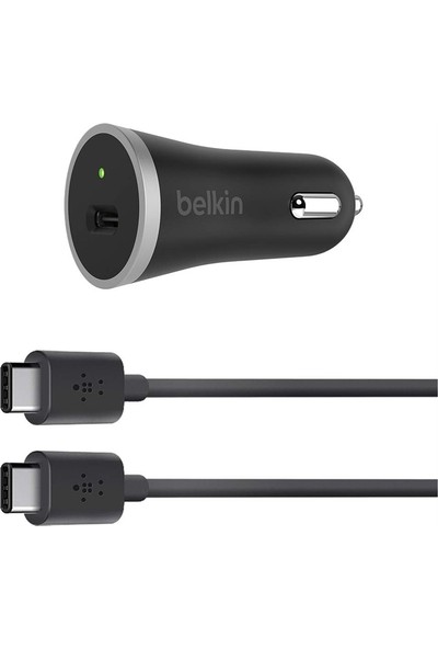 Belkin USB-C Araç Şarj Cihazı 15W + USB C to C cable