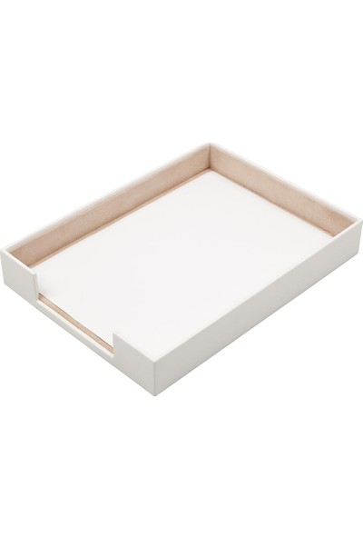 Güner Ofis Deri Evrak Rafı Beyaz