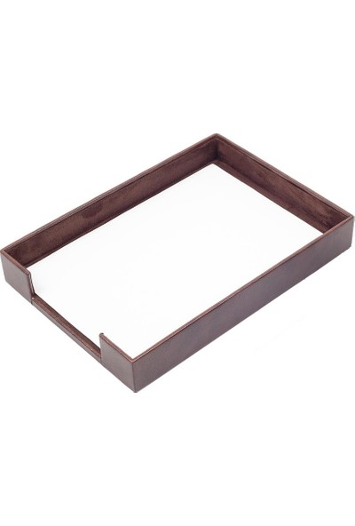 Güner Ofis Deri Evrak Rafı Kahve