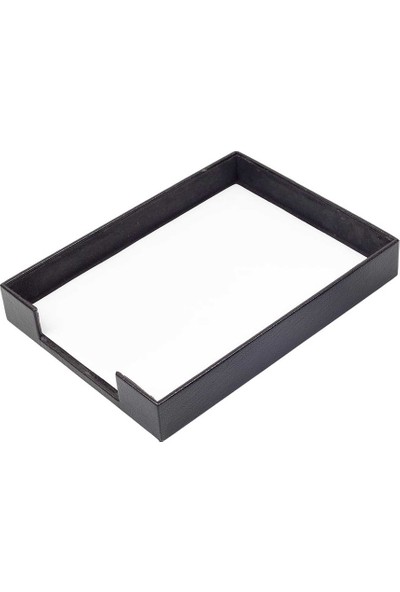 Güner Ofis Deri Evrak Rafı Siyah