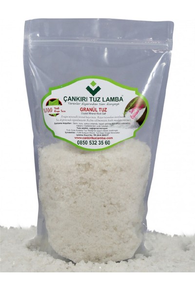 Çankırı grranül Kristal Kaya Sofrada Öğütme Tuzu 1 kg