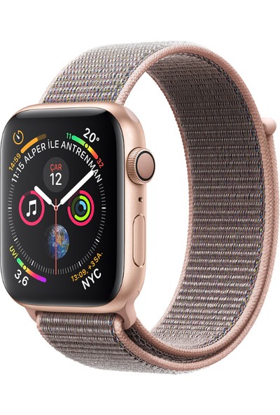 Apple Watch Seri 4 44mm GPS Altın Rengi Alüminyum Kasa ve Kum Pembesi Spor Loop - (MU6G2TU/A) Apple Watch Seri 4 44mm GPS Altın Rengi Alüminyum Kasa ve Kum Pembesi Spor Loop - (MU6G2TU/A)
