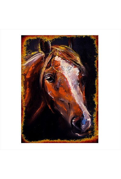 Cakasepetim Ahşap Tablo Yğlı Boya At