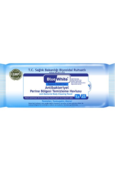 Blue White Hijyenik Perine Temizleme Havlusu 25'li Blue White Hijyenik Perine Temizleme Havlusu 25'li