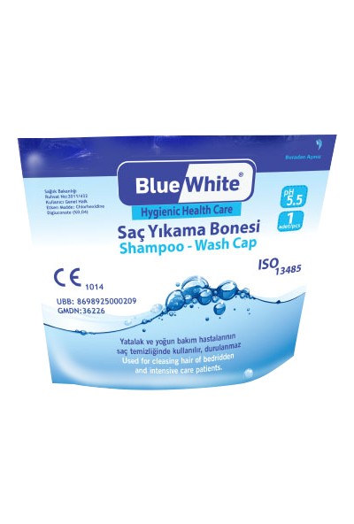 Blue White Saç Yıkama Bonesi