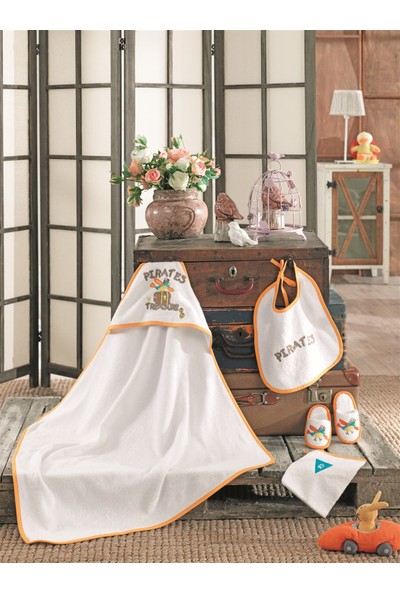 Z&R HOME Bambu 4 Parça Bebek Kundak Seti - Pirates