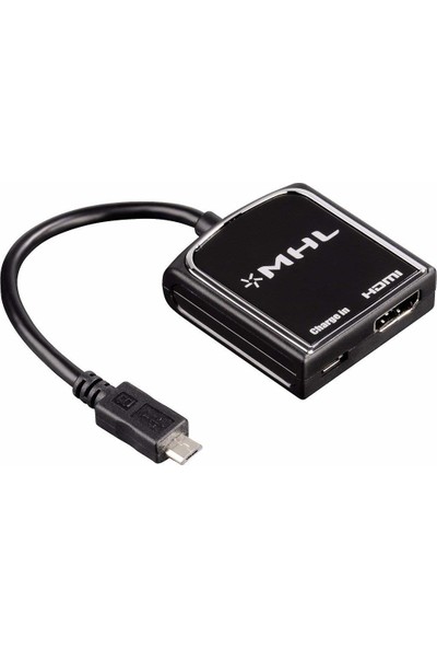Hama Adaptör MHL Micro USB Fiş - HDMI Soket Siyah HM.83188 Hama Adaptör MHL Micro USB Fiş - HDMI Soket Siyah HM.83188