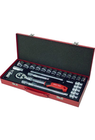 Bay-Tec MK2640 24 Parça 1/2 Cırcır Uzatmalı Lokma Takımı 6 Köşe