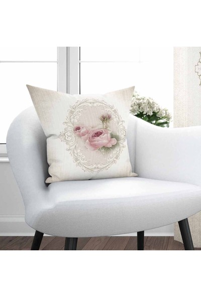 Else Vintage Pembe Gül 3D Modern Dekoratif Kırlent Yastık Kılıfı Else Vintage Pembe Gül 3D Modern Dekoratif Kırlent Yastık Kılıfı
