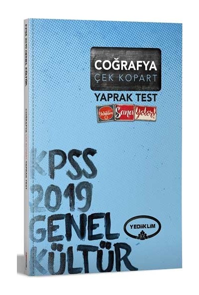 Yediiklim Yayınları 2019 KPSS Coğrafya Çek Kopart Yaprak Test Yediiklim Yayınları 2019 KPSS Coğrafya Çek Kopart Yaprak Test