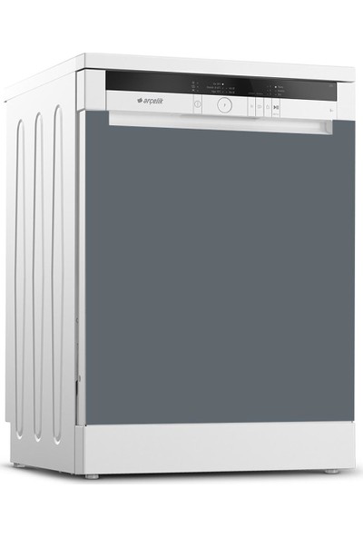 Tilki Dünyası Bulaşık Makinesi Kapak Kaplama Sticker 530 Koyu Gri