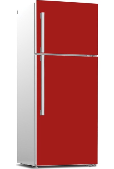 Tilki Dünyası Buzdolabı Ön Yüz Kapak Kaplama Sticker 515 Koyu Kırmızı