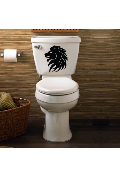 Tilki Dünyası Lion Klozet Kapağı ve Banyo Sticker Tilki Dünyası Lion Klozet Kapağı ve Banyo Sticker