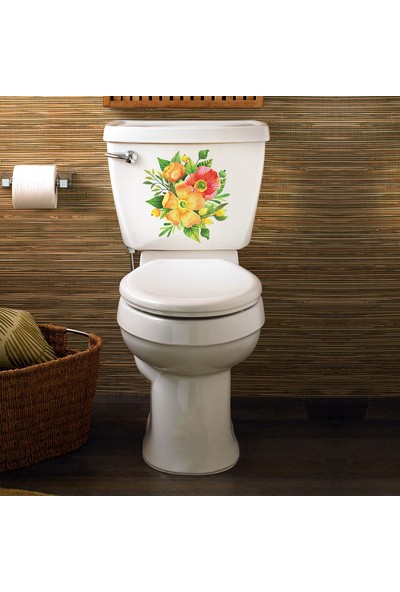 Tilki Dünyası Rengarenk Çiçekler Klozet Kapağı ve Banyo Sticker Tilki Dünyası Rengarenk Çiçekler Klozet Kapağı ve Banyo Sticker