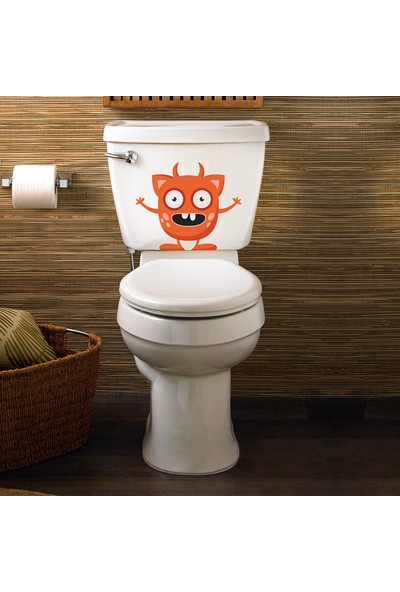 Tilki Dünyası Red Monster Klozet Kapağı ve Banyo Sticker Tilki Dünyası Red Monster Klozet Kapağı ve Banyo Sticker
