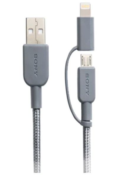 Sony CP-ABLP150H Apple Lightning - Android Kablo 1.5m - Gri Sony CP-ABLP150H Apple Lightning - Android Kablo 1.5m - Gri