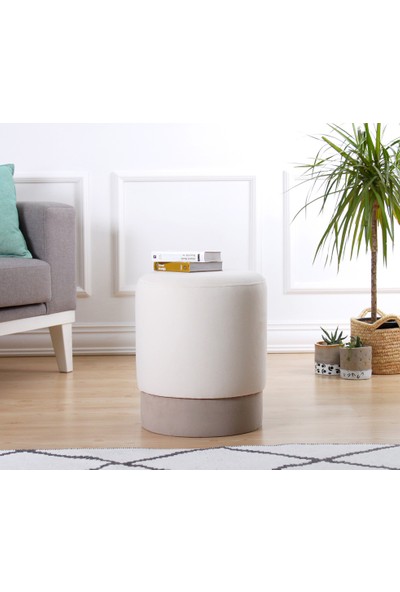 Lorence Home Ropp Puf - Krem Lorence Home Ropp Puf - Krem