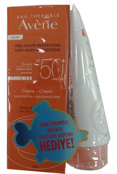 Avene Eau Thermale Creme SPF50+ 50 ml & Cleansing Lotion Avene Eau Thermale Creme SPF50+ 50 ml & Cleansing Lotion