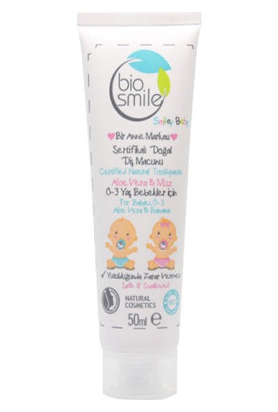 Biosmile Organik Diş Macunu Aloe Vera & Muz Aromalı 0-3 Yaş 50 ml