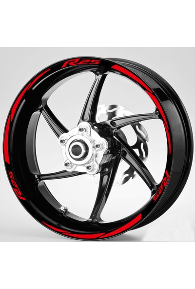 Çınar Extreme Kırmızı R25 Yazılı 3 Parçalı Reflektif Kırmızı YZF R25 Jant Şeridi Sticker Çınar Extreme Kırmızı R25 Yazılı 3 Parçalı Reflektif Kırmızı YZF R25 Jant Şeridi Sticker