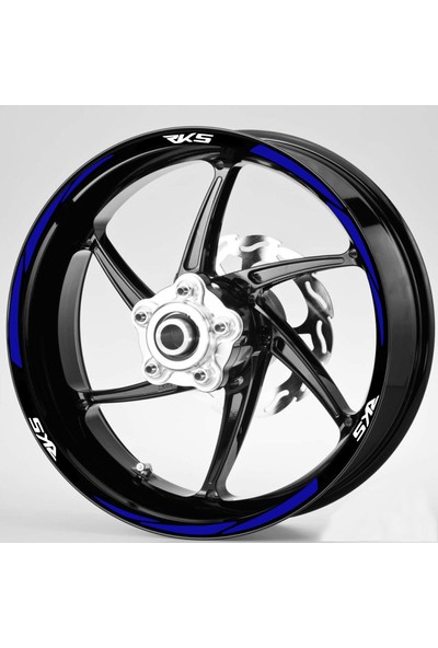 Çınar Extreme Beyaz RKS Yazılı 3 Parçalı Reflektif Mavi RKS Jant Şeridi Sticker Çınar Extreme Beyaz RKS Yazılı 3 Parçalı Reflektif Mavi RKS Jant Şeridi Sticker