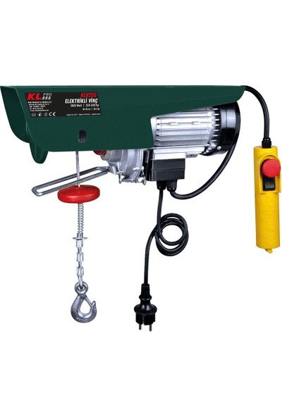 KLPRO KLV250 1000Watt 250/500Kg Elektrikli Vinç KLPRO KLV250 1000Watt 250/500Kg Elektrikli Vinç