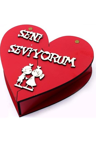 Balonpark 1 Adet Kalpli Açılan Seni Seviyorum Aşk Hediye Kutusu Sevgiliye