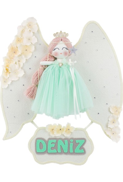 Renkli Hayallerim Papatya Melek Kanatlı Kız Bebek Kapı Süsü Renkli Hayallerim Papatya Melek Kanatlı Kız Bebek Kapı Süsü