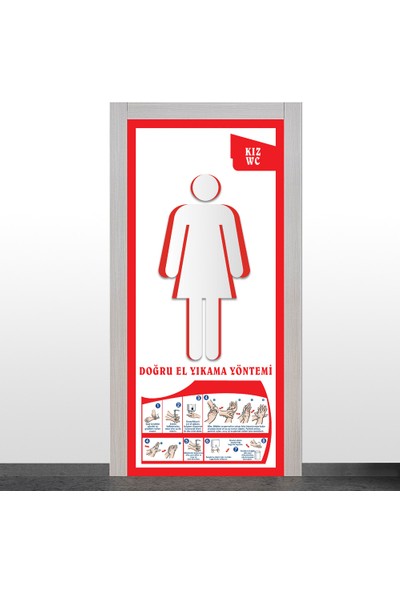 Okularenkkat Kız Wc Kapı Giydirme-2