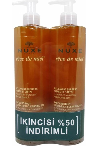 Nuxe Reve de Miel Gel Lavant Surgras 2x400 ml Set Nuxe Reve de Miel Gel Lavant Surgras 2x400 ml Set