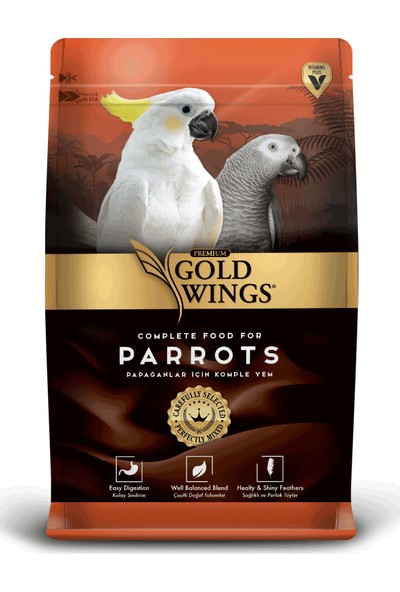 Gold Wings Premium Papağan Yemi 750 gr 5'Li Paket Gold Wings Premium Papağan Yemi 750 gr 5'Li Paket